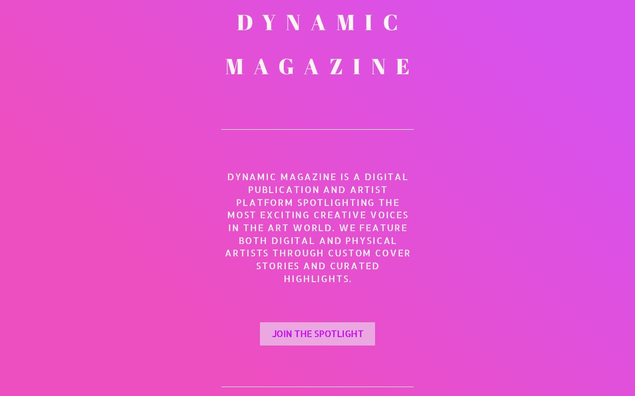 Dynamic Artist Magazine